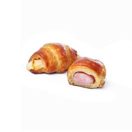 Mini sliced ham & cheese croissant